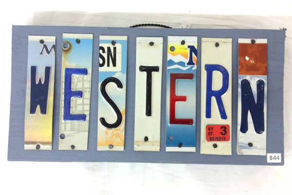 License Plate "Western" Plaque – artwalkstyle